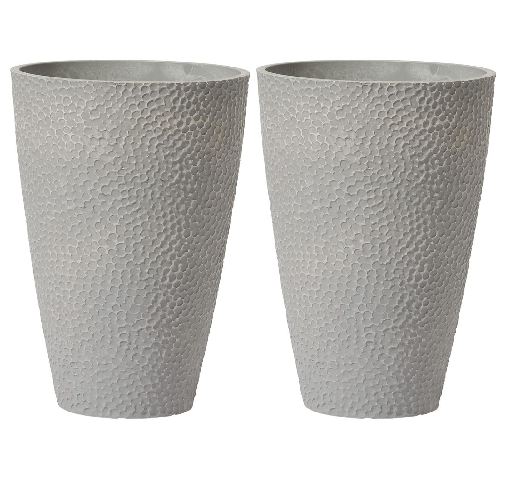 saney 20 inch Tall Planters Set of 2, Tall Round Planters for Indoor ...