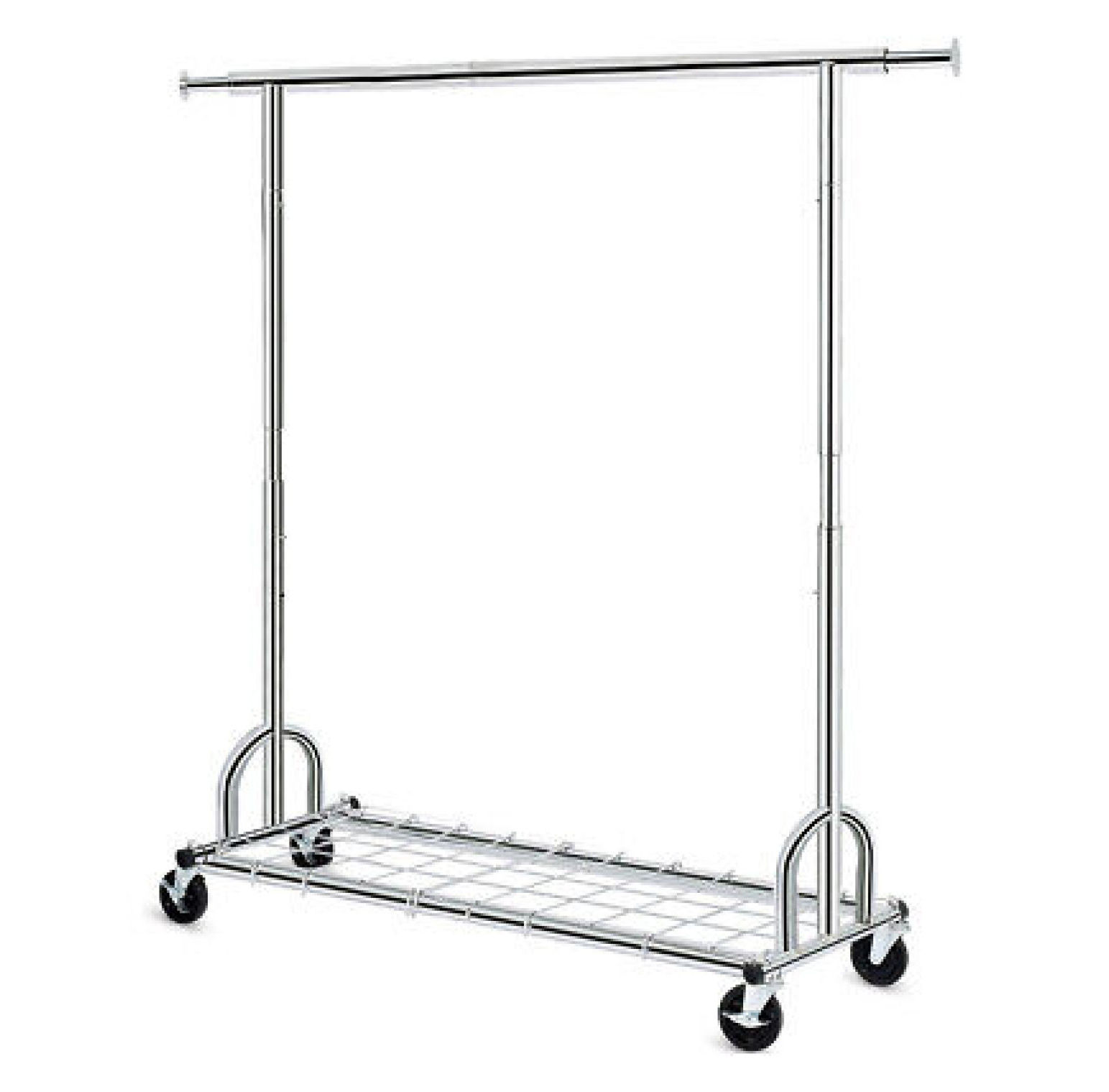 saney 450 lbs Heavy Duty Rolling Collapsible Clothing Garment Rack w ...