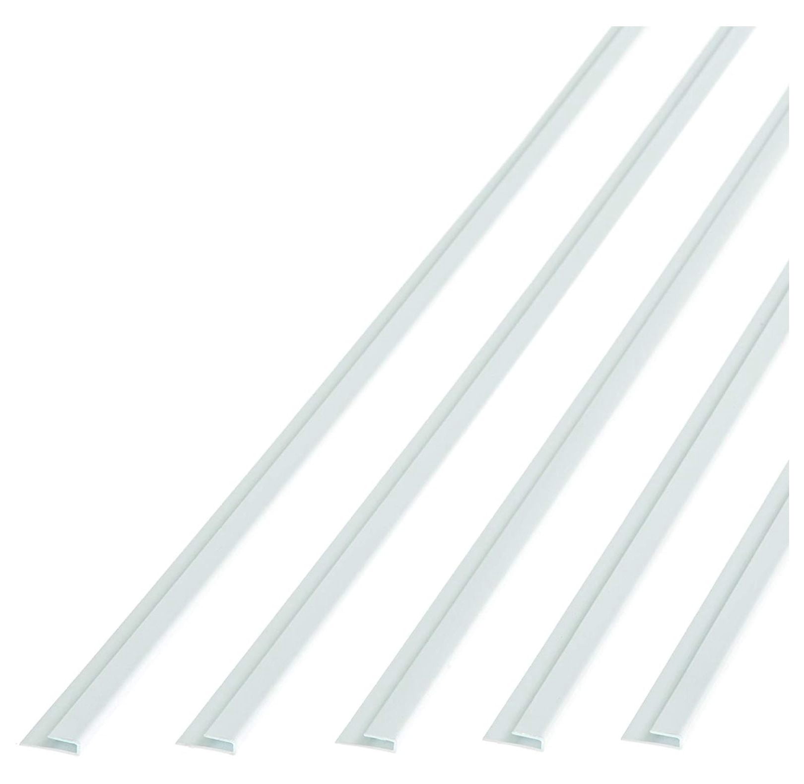saney 47 in. Decorative Vinyl J Trim Gloss White (5 Pack) - Walmart ...