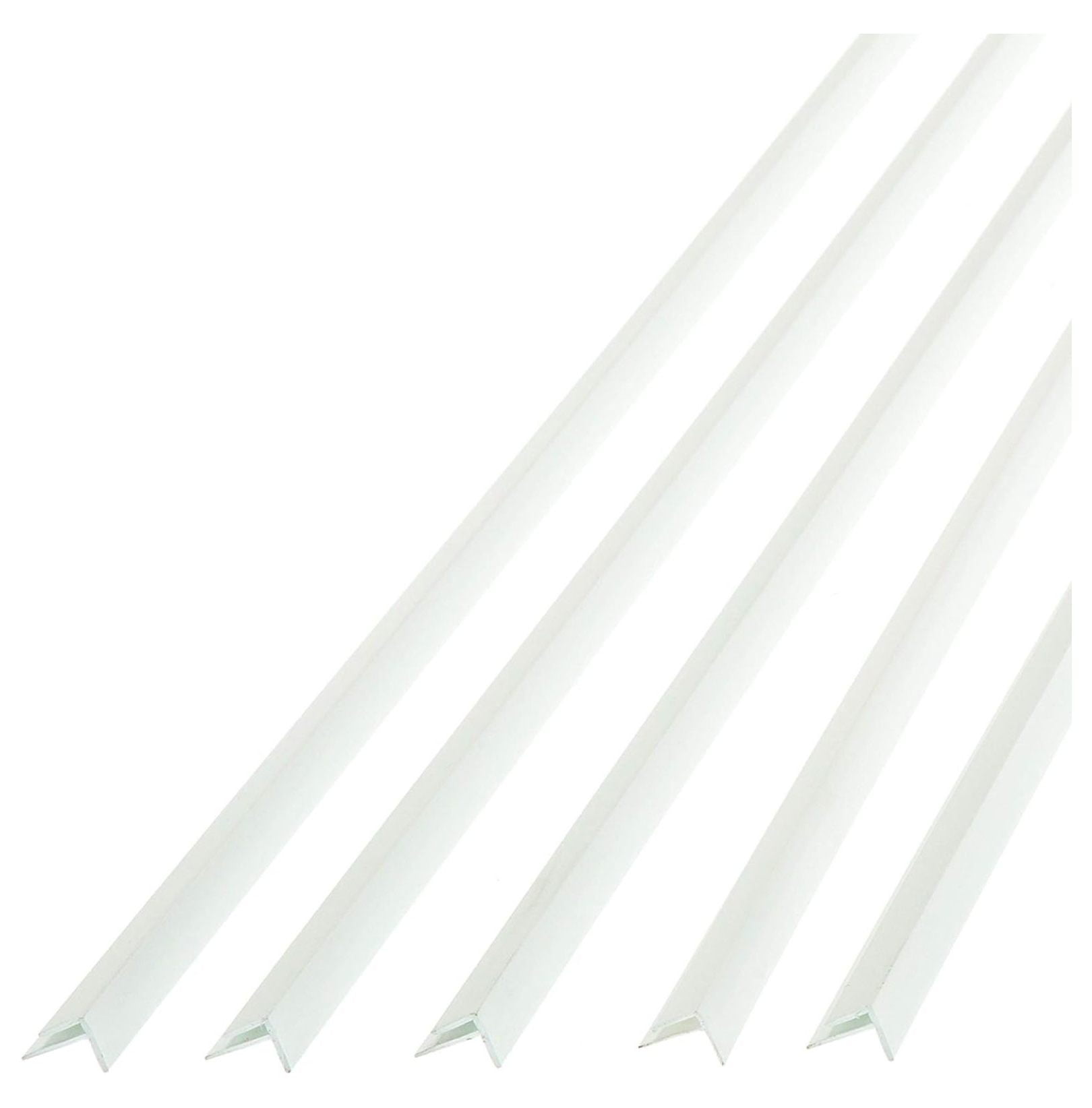 saney 47 in. Decorative Vinyl Outside Corner Trim Matte White (5 Pack ...