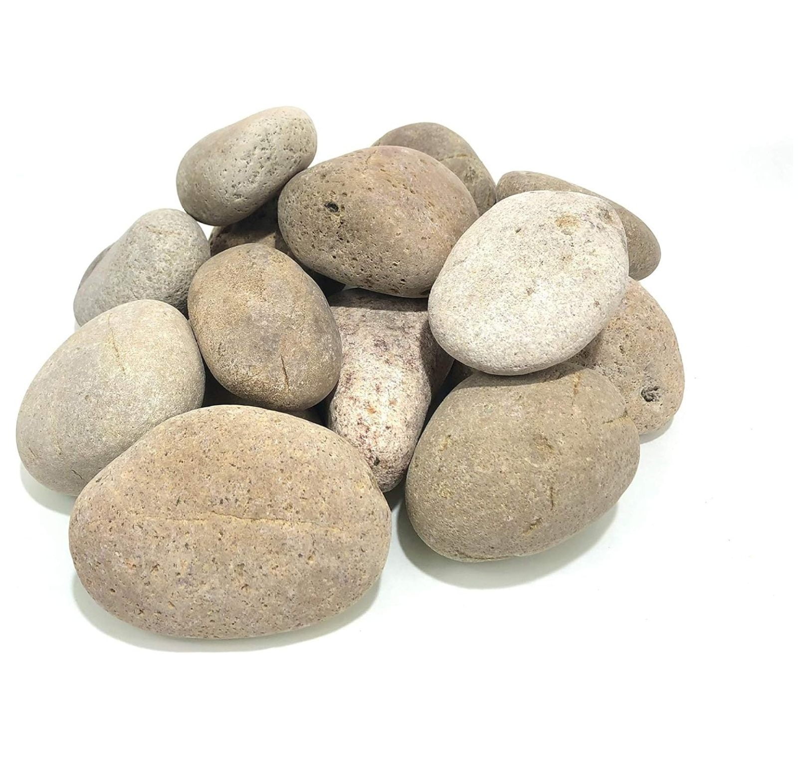 saney 50 Lb. Premium Large Buff Mexican Beach Pebbles 3-5 inches, Decor ...