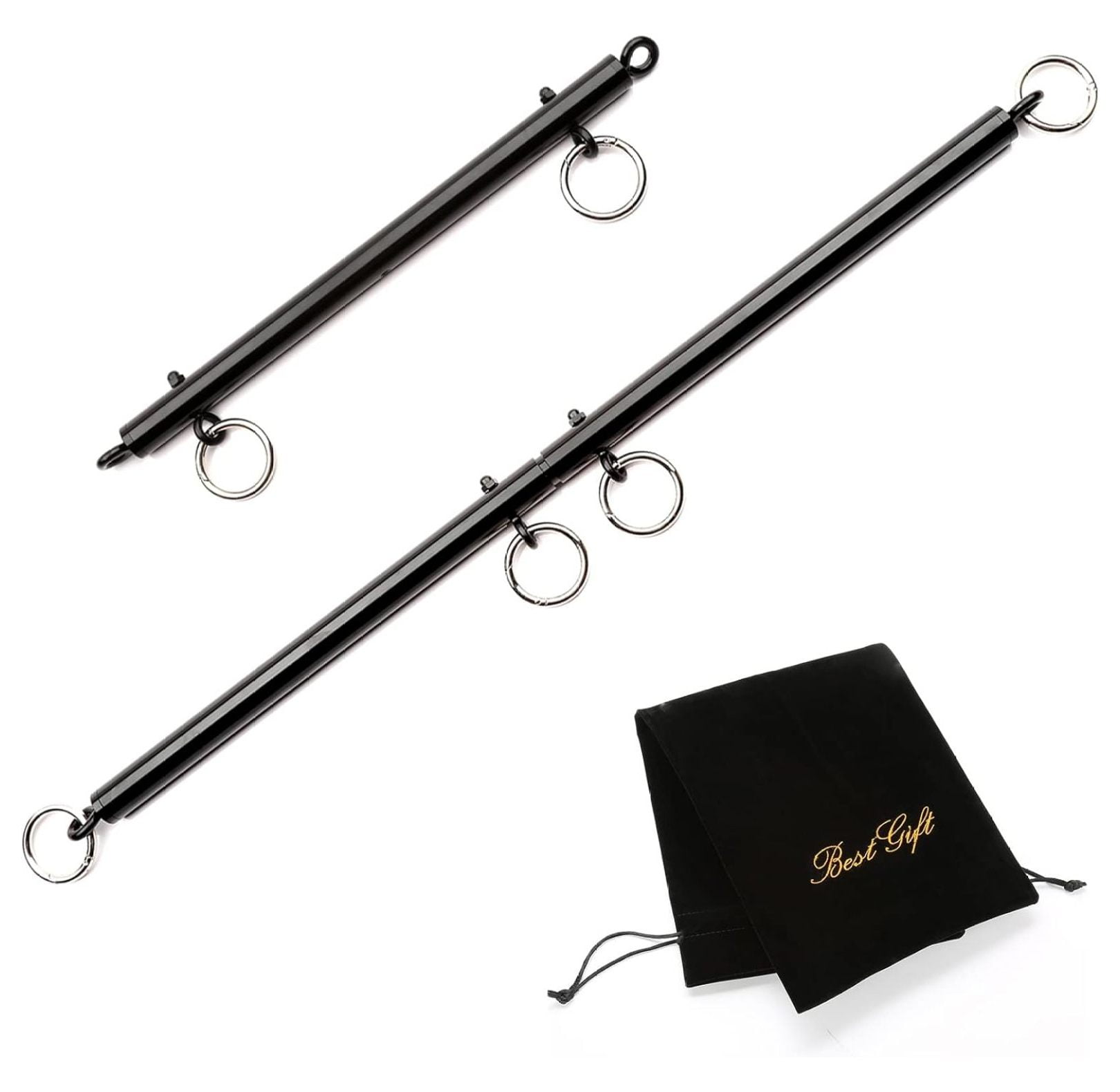 saney Adjustable Expandable 2 Silver Spreader Bar Set Home Gyms Sports ...