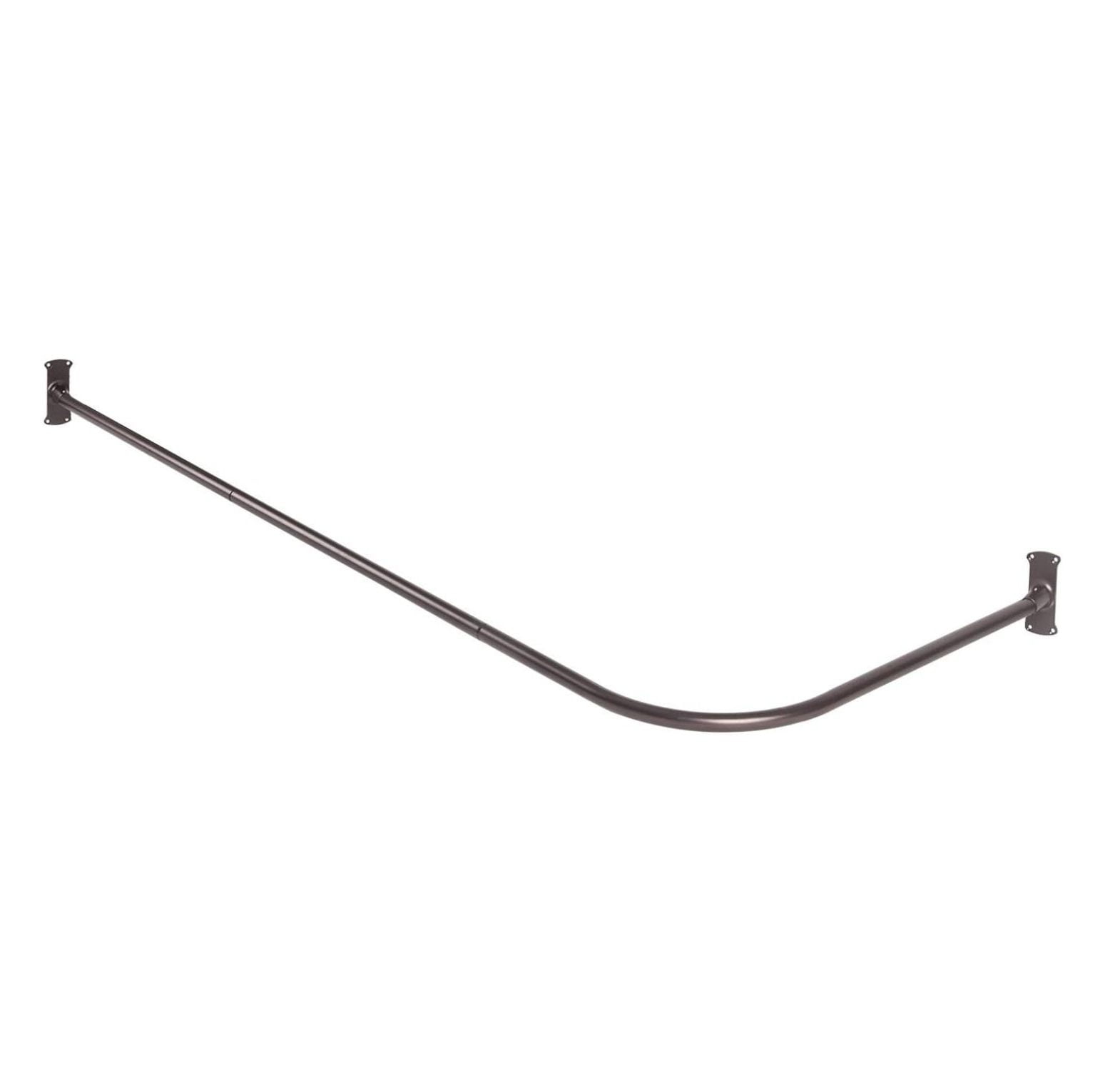 saney Aluminum Rustproof L-Shaped Corner Shower Rod, Oil Rubbed Bronze ...