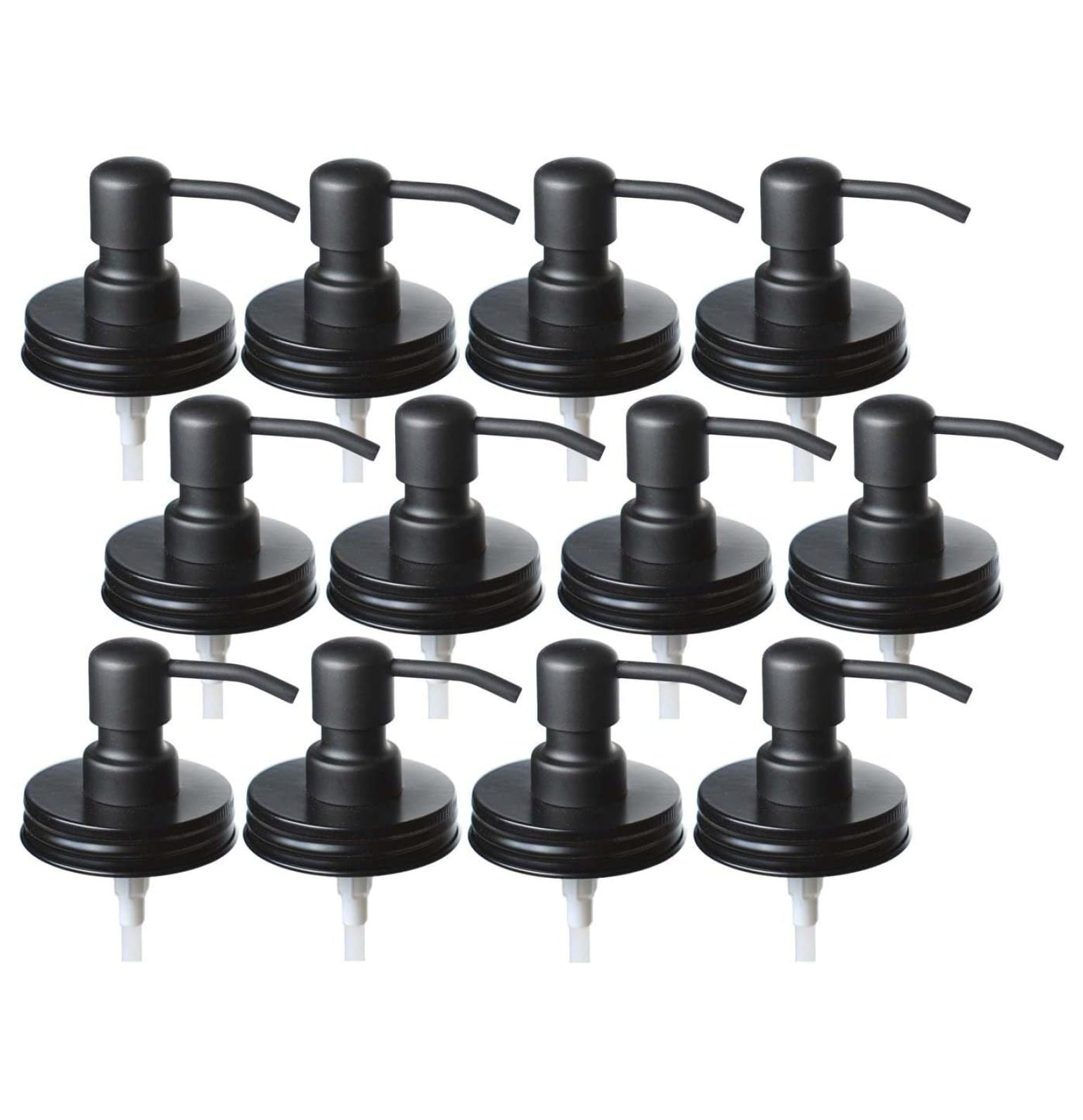 saney Black Mason Jar Soap Dispenser Lids - for all Regular Mouth Canning Jars – Made from Rust ...