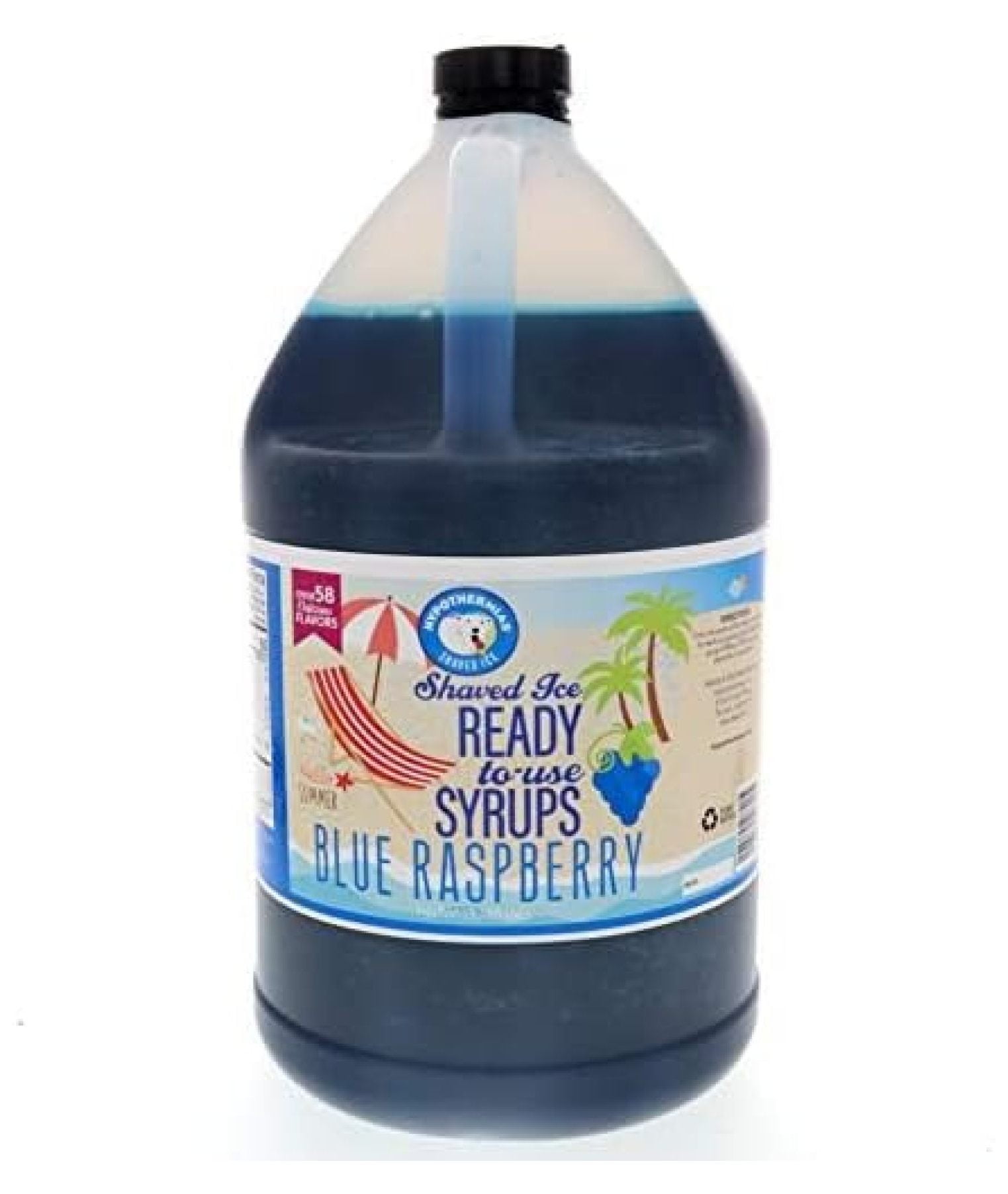 saney Blue Raspberry Ready to Use Gallon (128 Fl. Oz) Hawaiian Snow ...