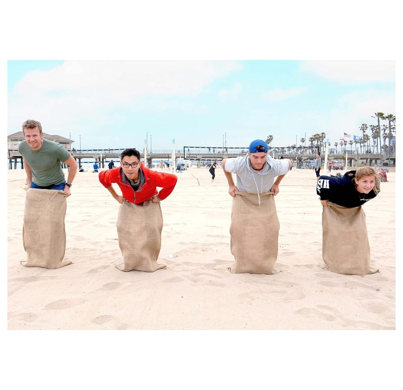 saney Burlap Bags Large 24" x 40" - Potato Sack Race Bags for Kids ...