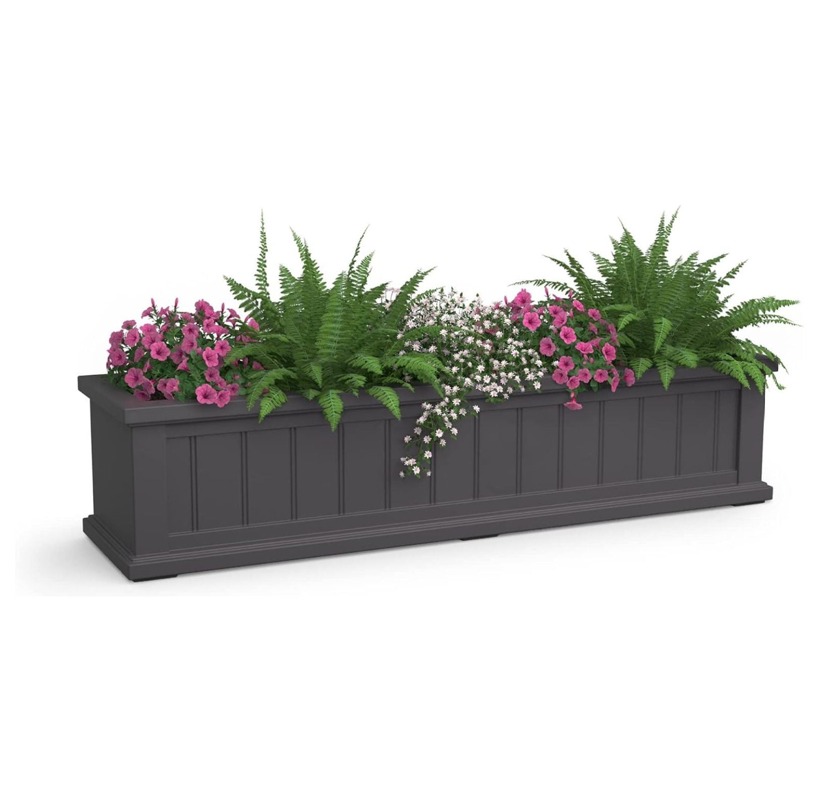 saney Cape Cod 4ft Window Box - Graphite Grey - 48in x 11in x 10.8in ...