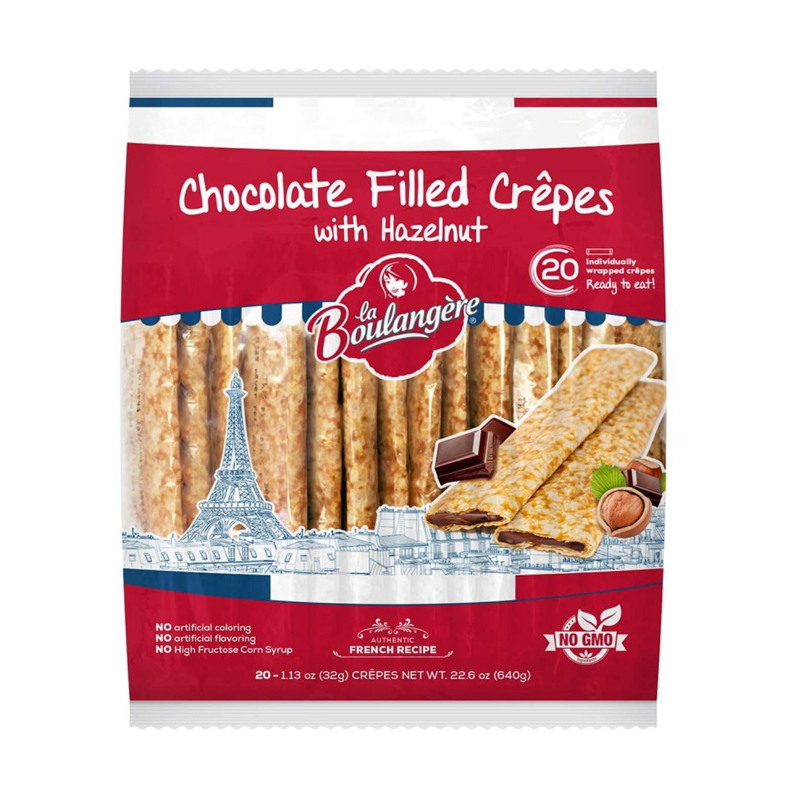 saney Chocolate Hazelnut Crepes, Individually Wrapped, Non GMO, From ...