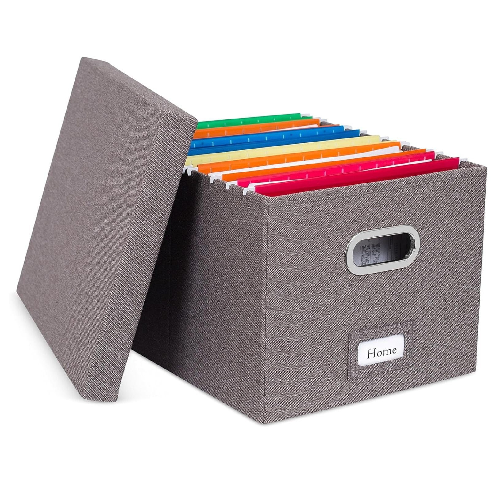 saney Collapsible File Box Storage Organizer with Lid - Decorative ...