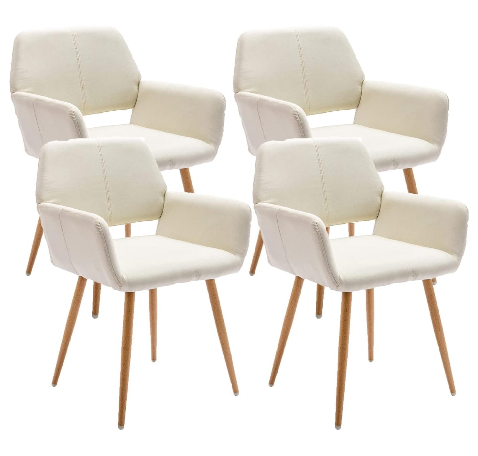 saney Dining Chair Set of 4, Upholstered Fabric Desk Chairs Small ...