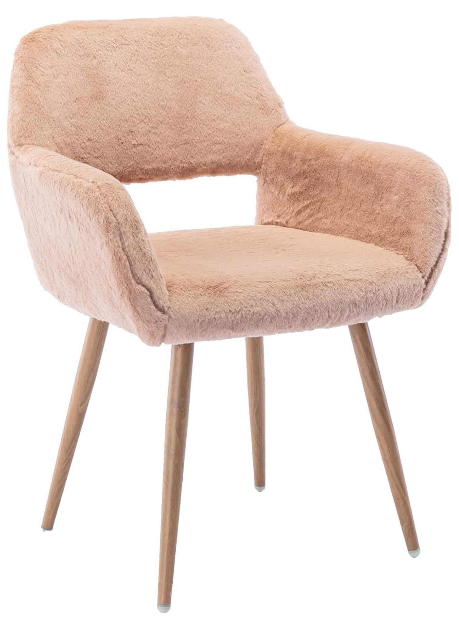saney Furry Desk Chair, -Century Modern Accent Faux Fur Chair for Teen ...