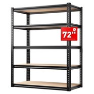 Slsy 3 Pack 72"H x 36"W x 18"D Garage Shelving, Heavy Duty Steel ...