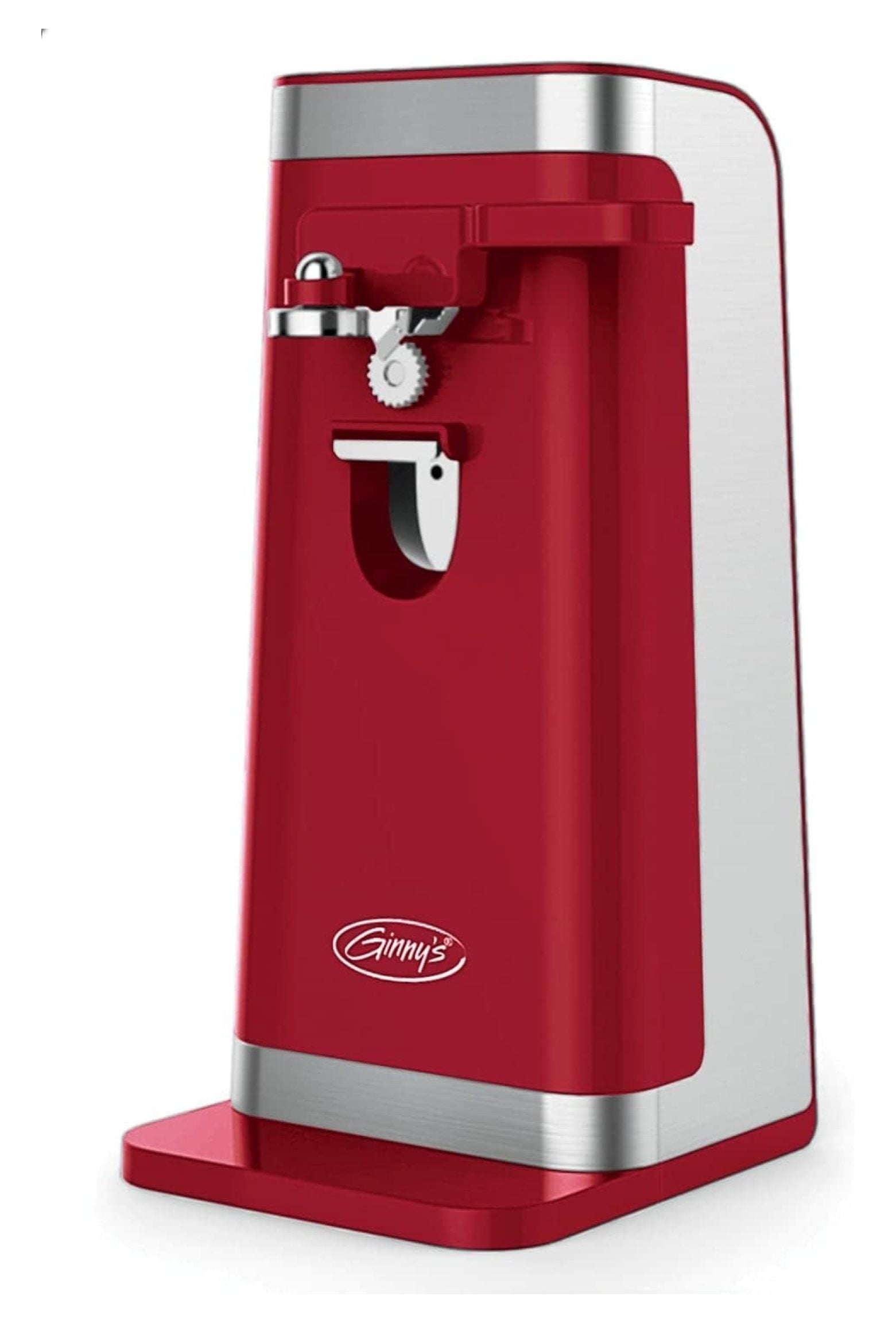 saney Ginny's Delicious Red 50W Electric Can Opener with Stainless ...