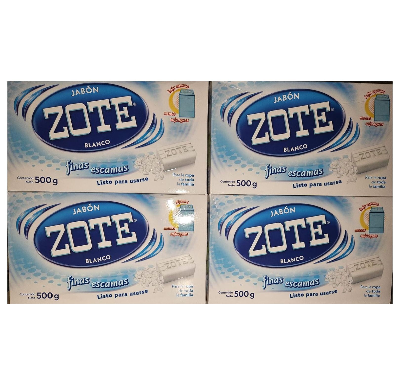saney Jabon Zote Blanco Laundry Flakes (4), Pack of 3 - Walmart.com