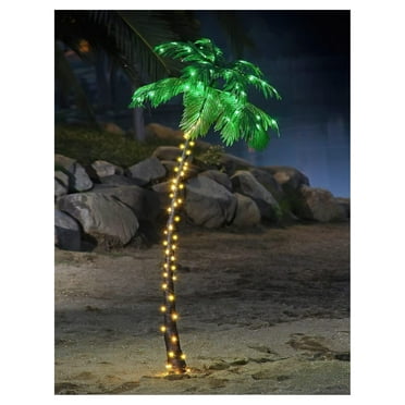 Lighted Palm Tree, 7 ft. Tree for Decorations Decor, LED Artificial ...