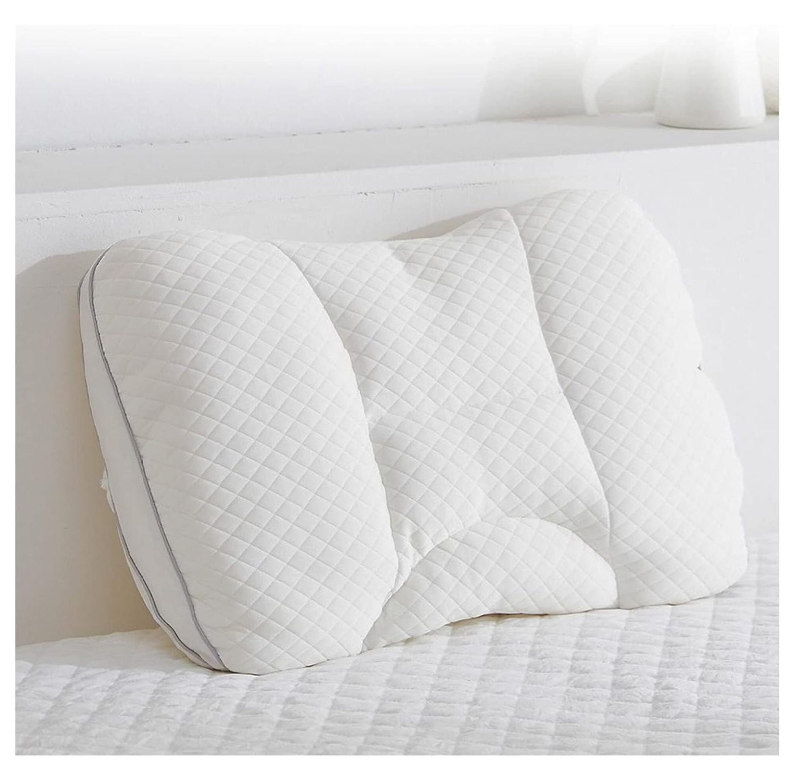 saney Luxury Foam Pillow - Medium Support Low Loft Slim Contour Pillows ...