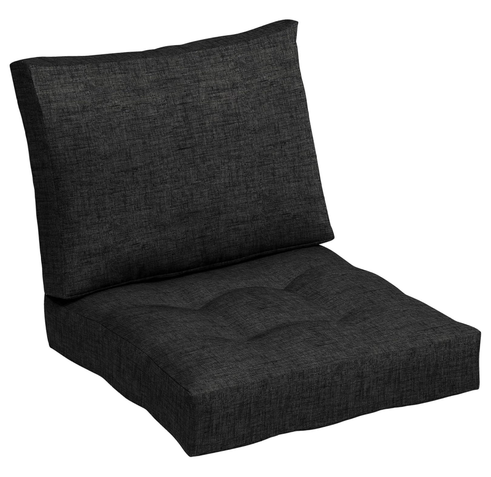 saney Outdoor Plush Modern Tufted Blowfill Deep Seat Set, 24 x 24 ...