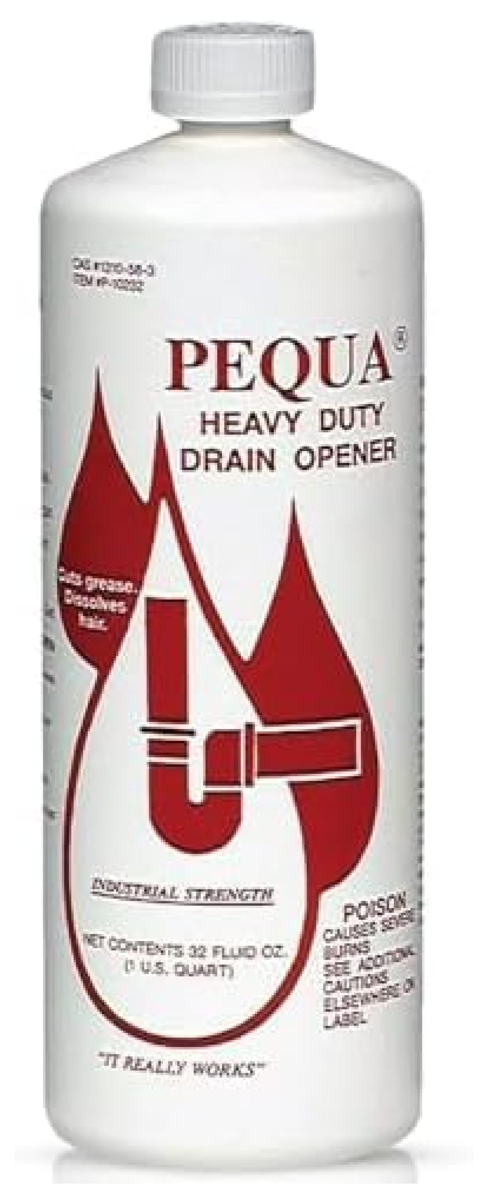 saney P-10232 32 oz Pequa Heavy Duty Drain Opener - Powerful, Fast ...