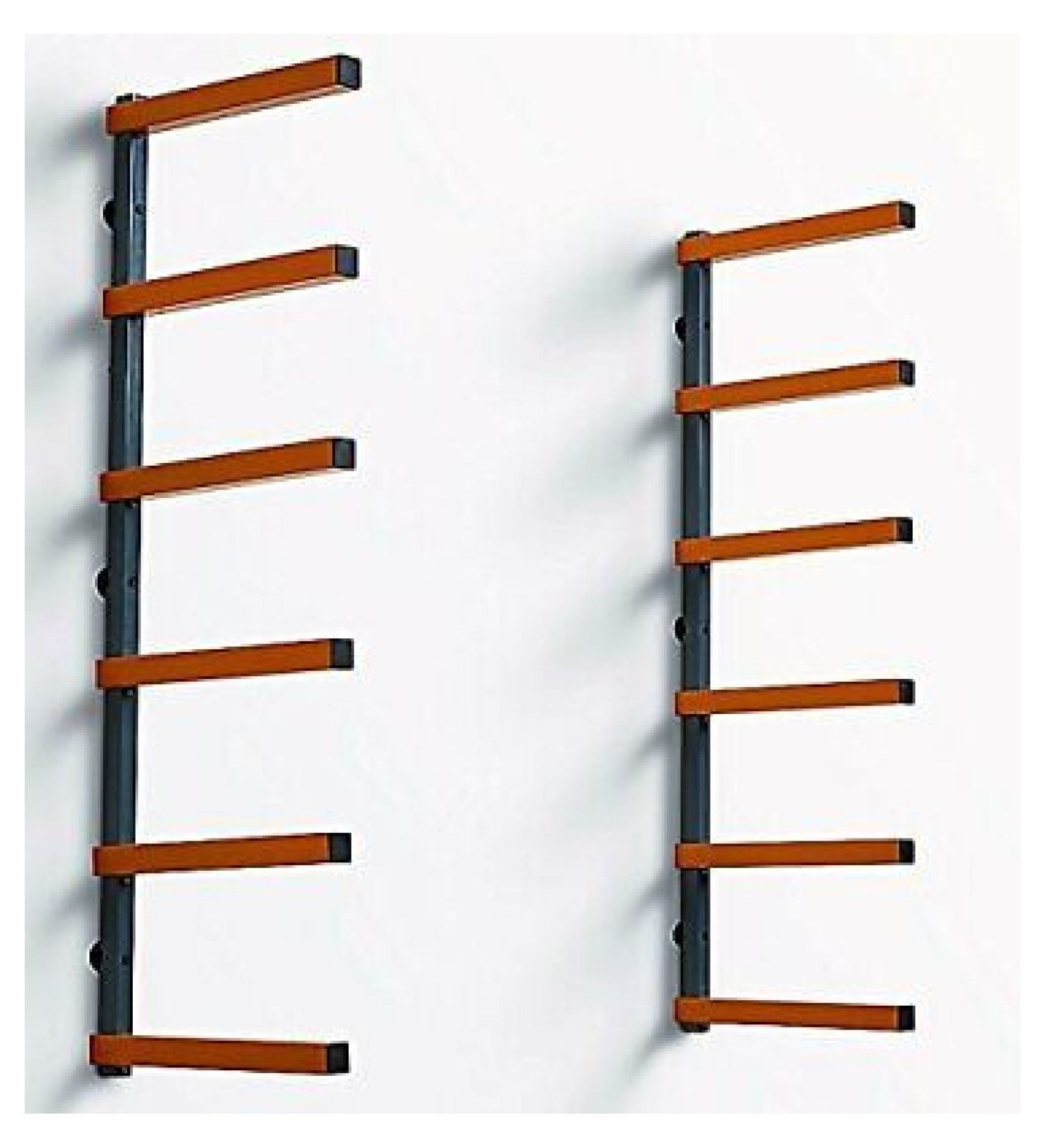saney PBR-001 Wood Organizer & Lumber Storage Metal Rack 6-Level Wall ...