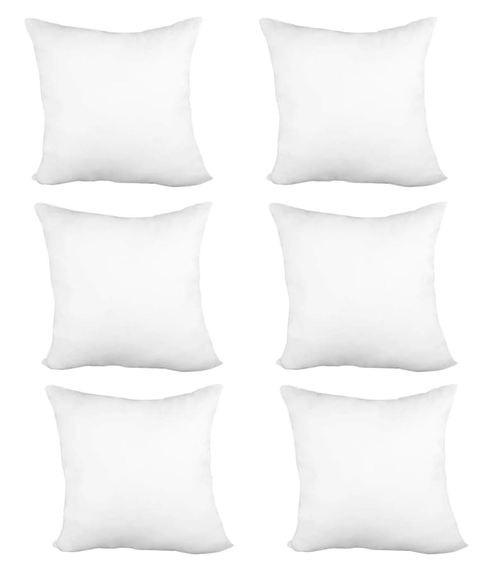 saney Pillow Insert 20" x 20" Polyester Filled Premium Fabric Cover (6 ...