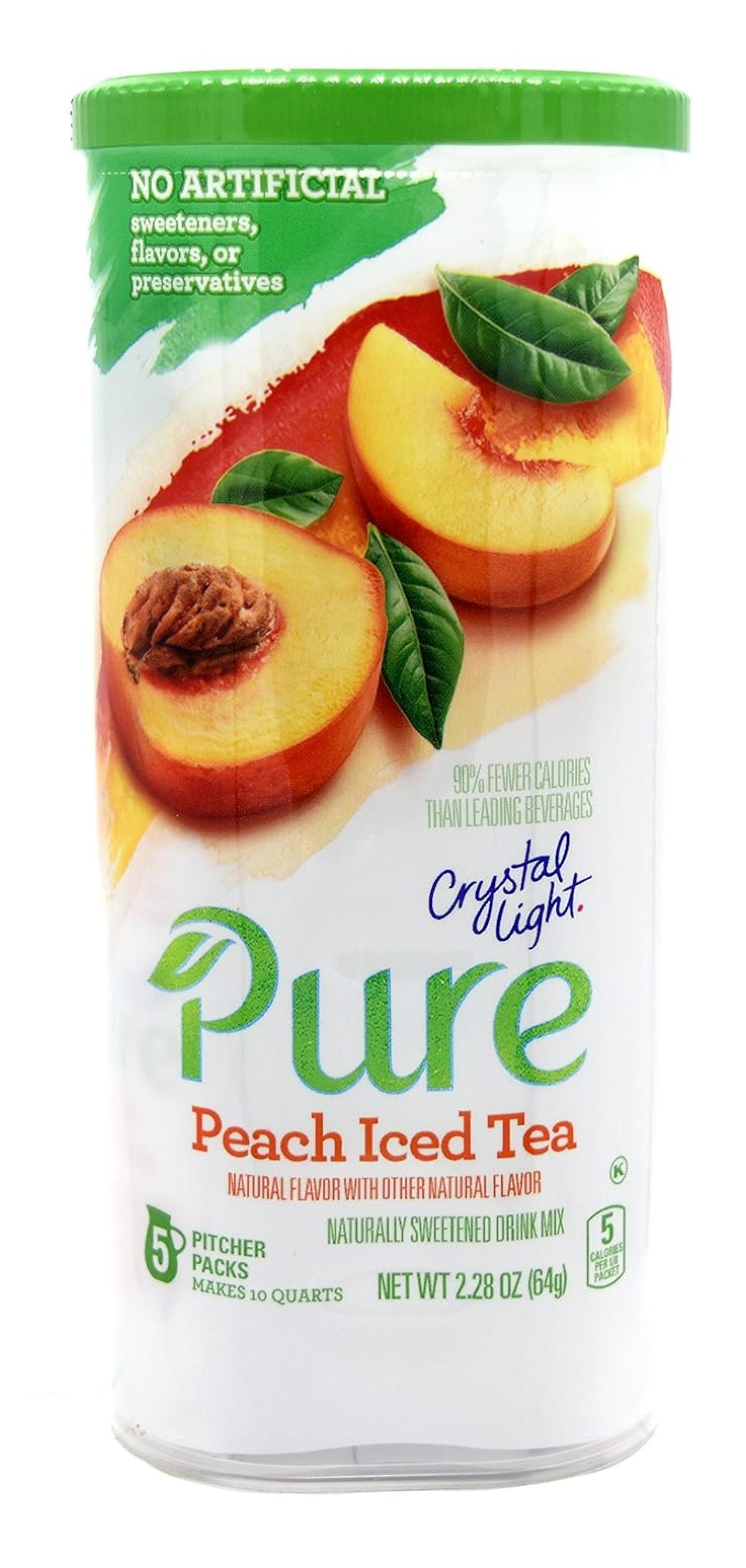 saney Pure Peach Iced Tea Drink Mix, 10-Quart Canister (4 Canister Pack ...