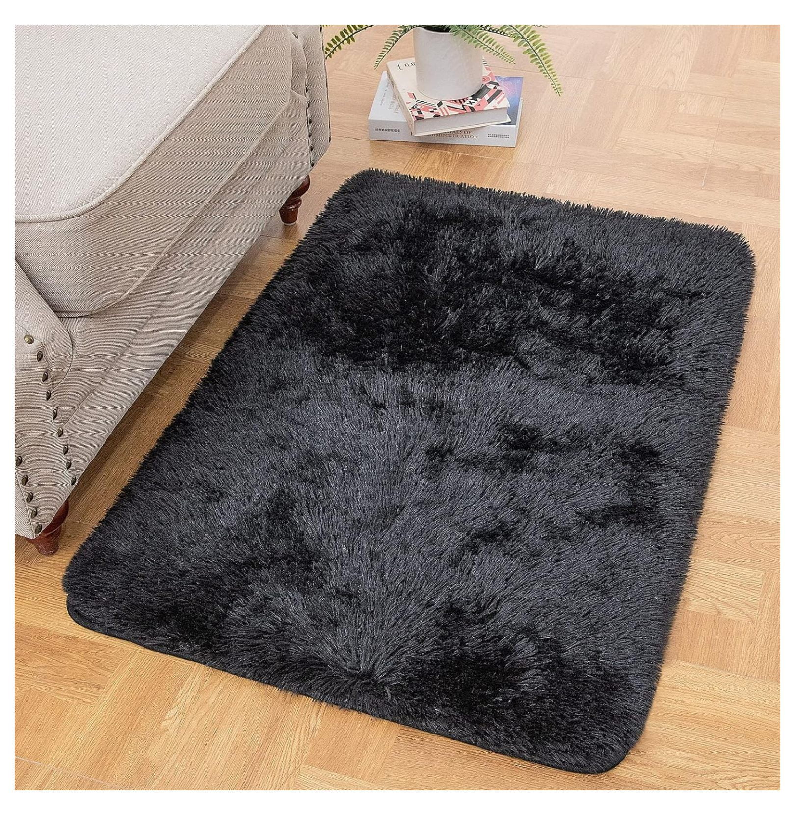 saney Small Black Entryway Throw Rugs for Bedroom, 2x3 Mini Area Rug ...
