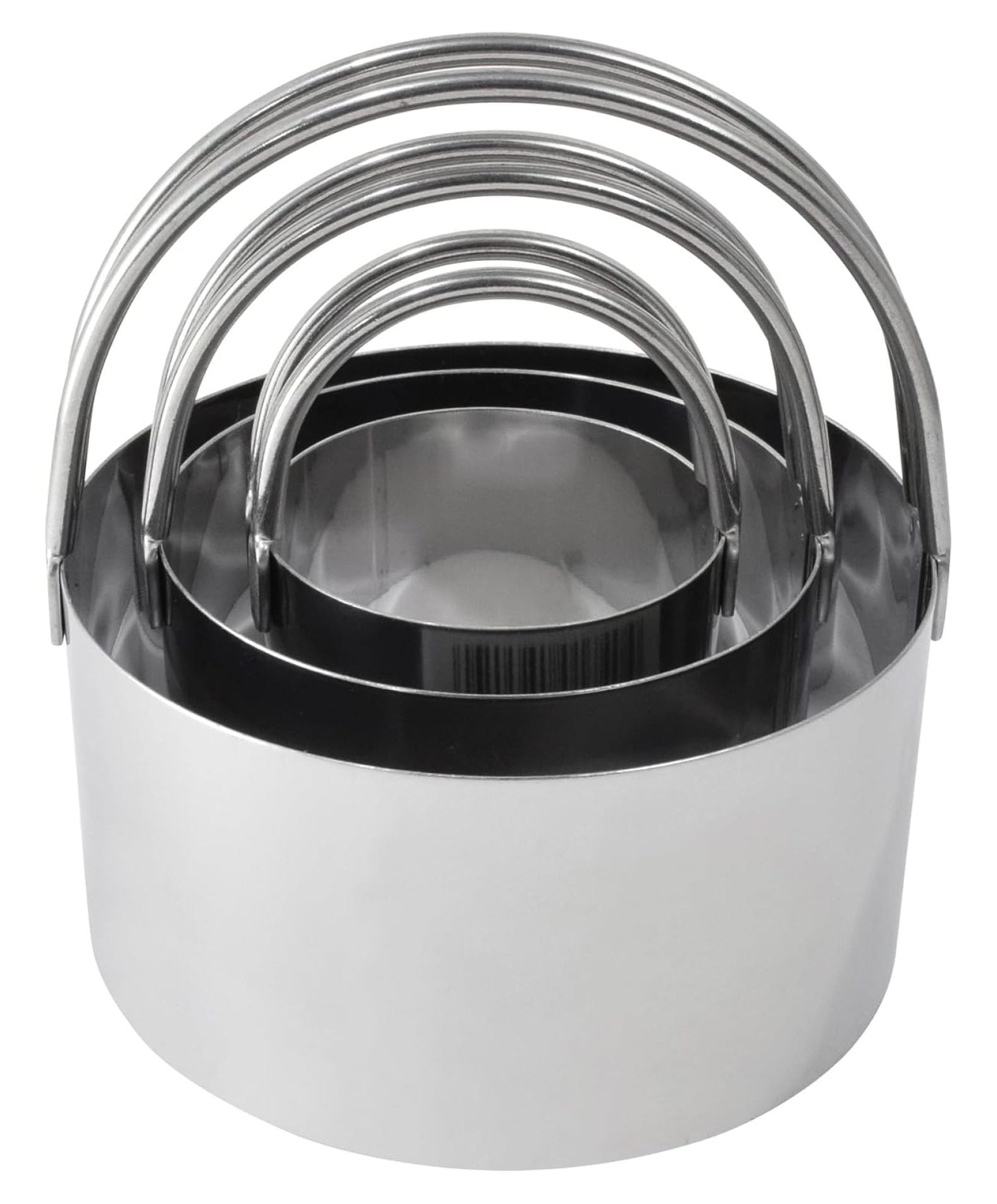saney Stainless Steel Round Biscuit Cutters with Handles, Assorted ...