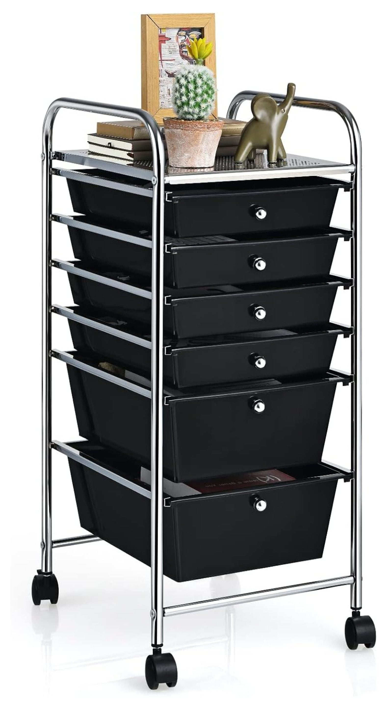 saney Storage Drawers Cart Classroom Organization 6 Plastic Drawers ...
