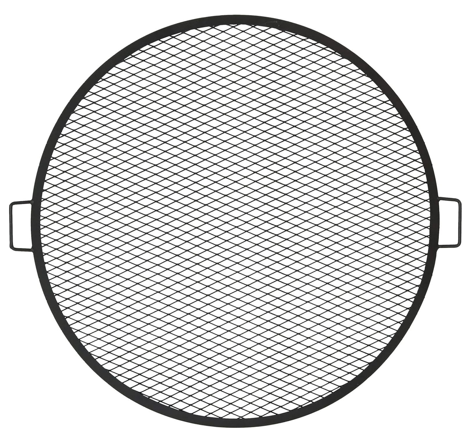 saney X-Marks Cooking Grate - Outdoor Round Black Steel BBQ Campfire ...