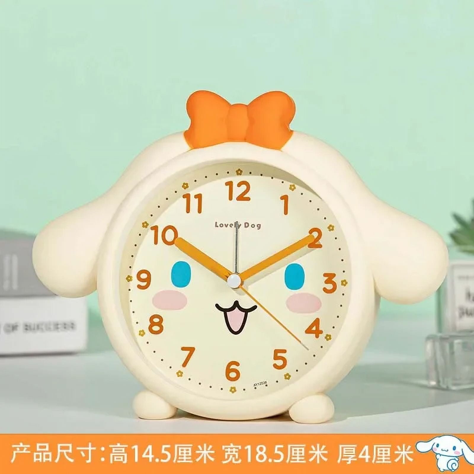 sanrio cinnamoroll Silent Alarm Clock Student Desktop Clock Bedside ...