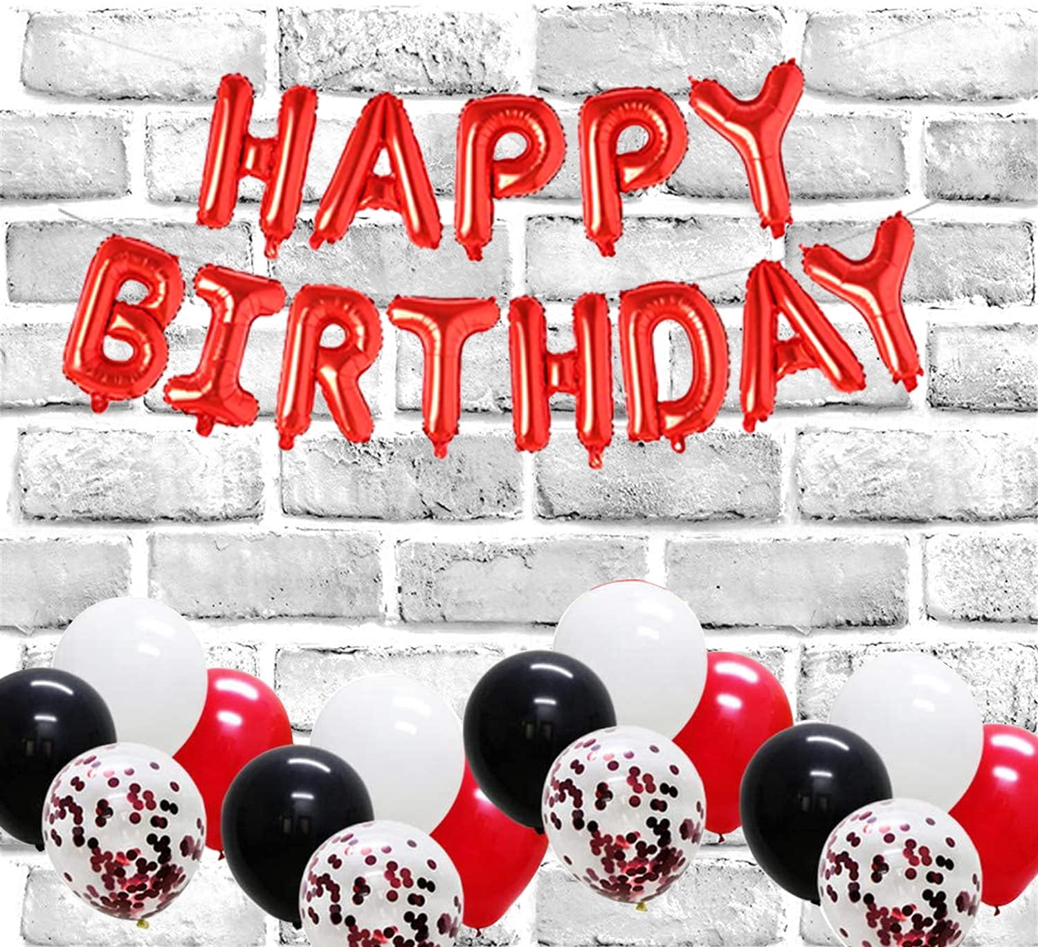santonila Red 46th AJH3 Birthday Decorations Happy Banner Sash Cheers ...