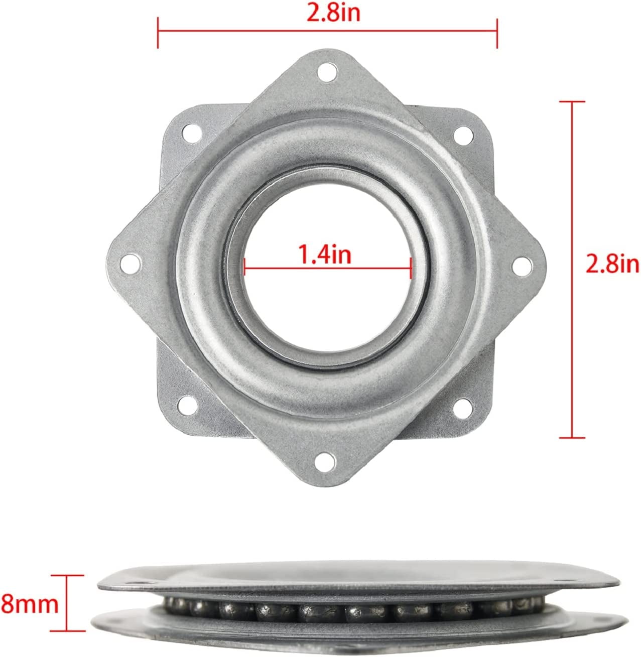 sasyxdc 2Pack 6" Lazy Susan Turntable 500-lb Steel Bearing Rotating ...