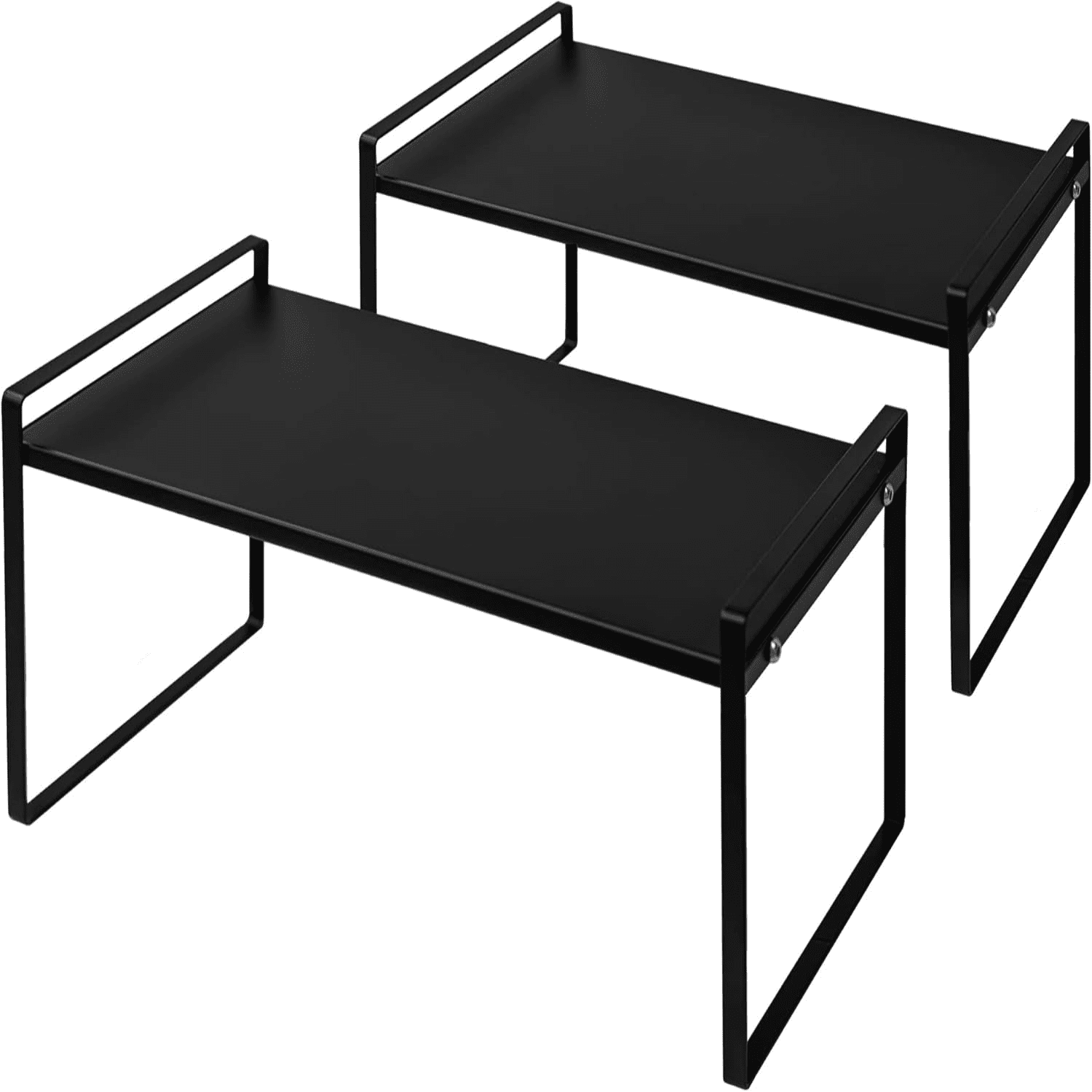 sasyxdc 2Pack Cabinet Shelves Stackable Organizer Rack Riser for ...