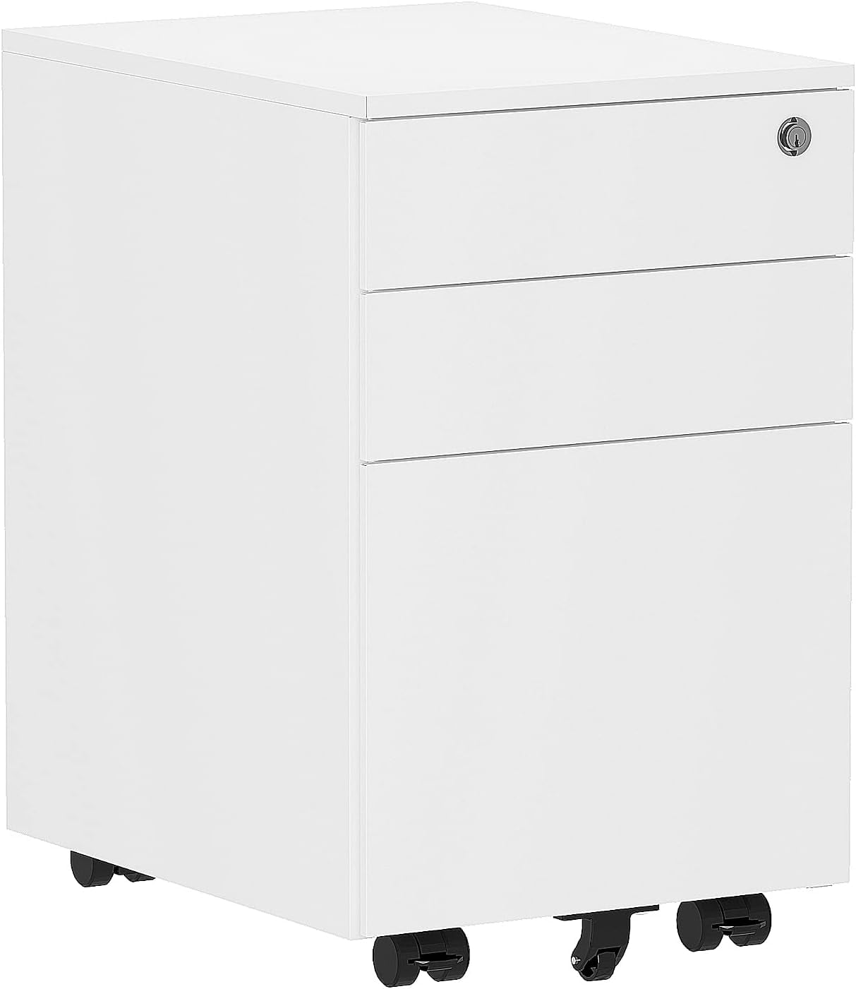 3 Drawer Locking File Cabinet Fully Assembled Except Casters Metal ...