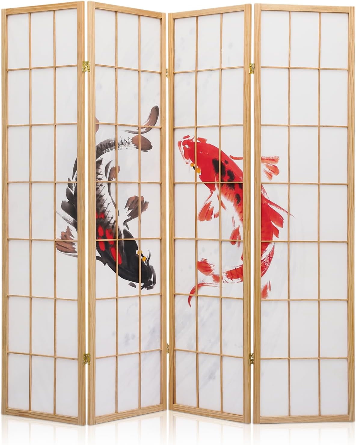 sasyxdc 3 Panel Room Divider 5.7ft Rhombus Grid Partition Room Divider ...