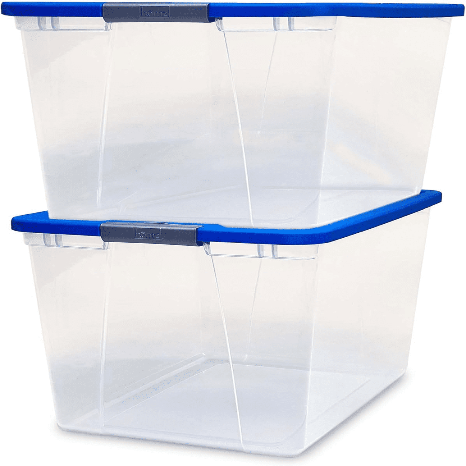 sasyxdc 4-Pack Secure Latch Clear Plastic Storage Organizer Bins 15 ...