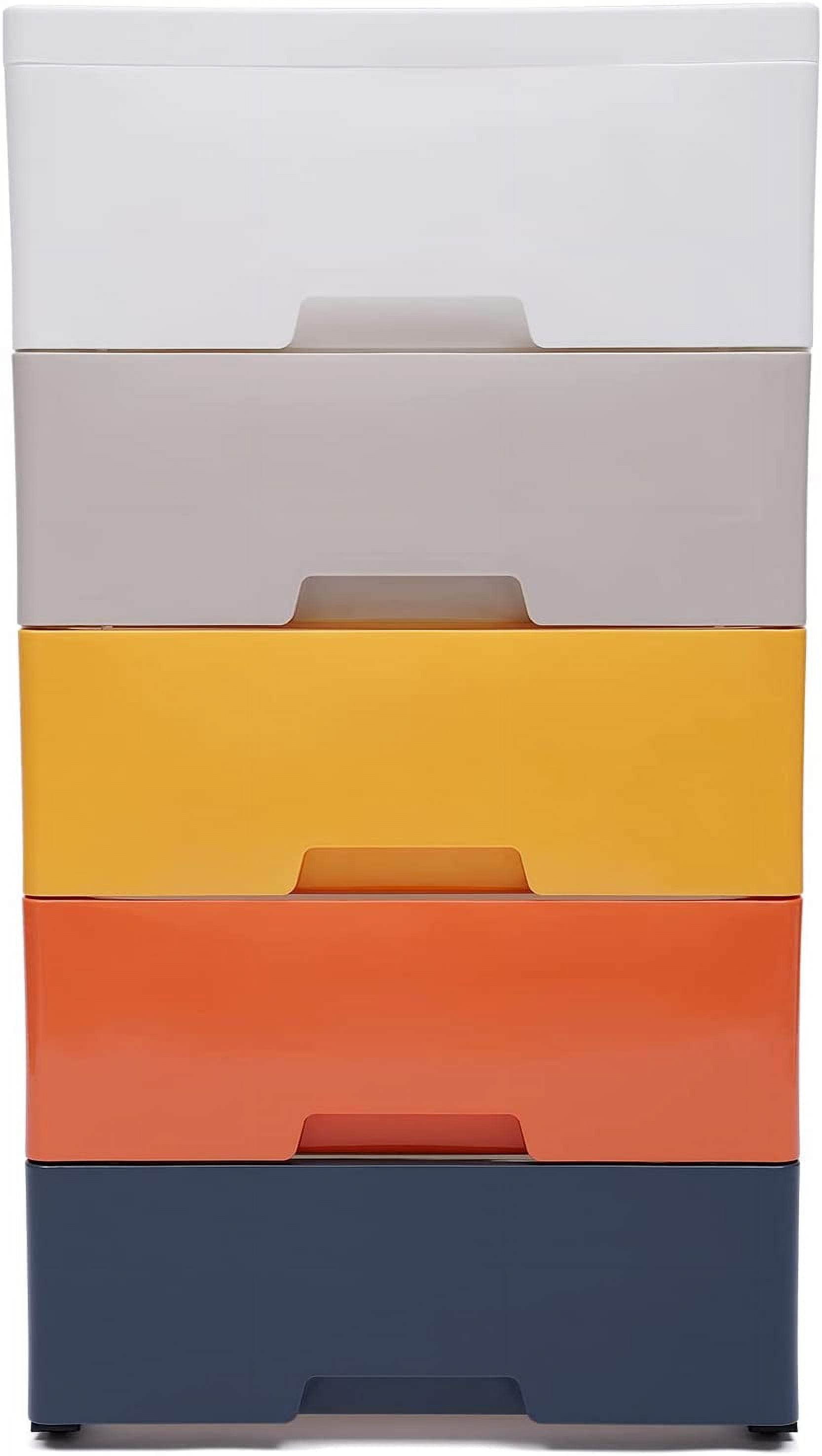 sasyxdc 5 Drawer Dresser Tall Dresser Chest of Drawers with Casters 5 ...