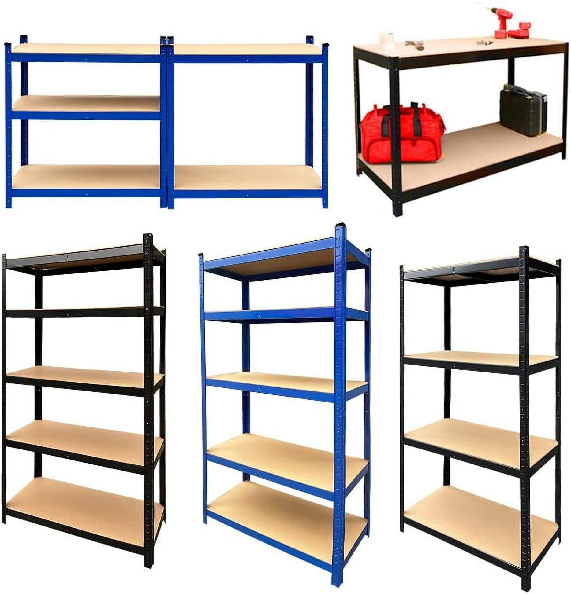 sasyxdc 5-Shelf Adjustable Storage Shelving Unit Metal Shelves Unit ...