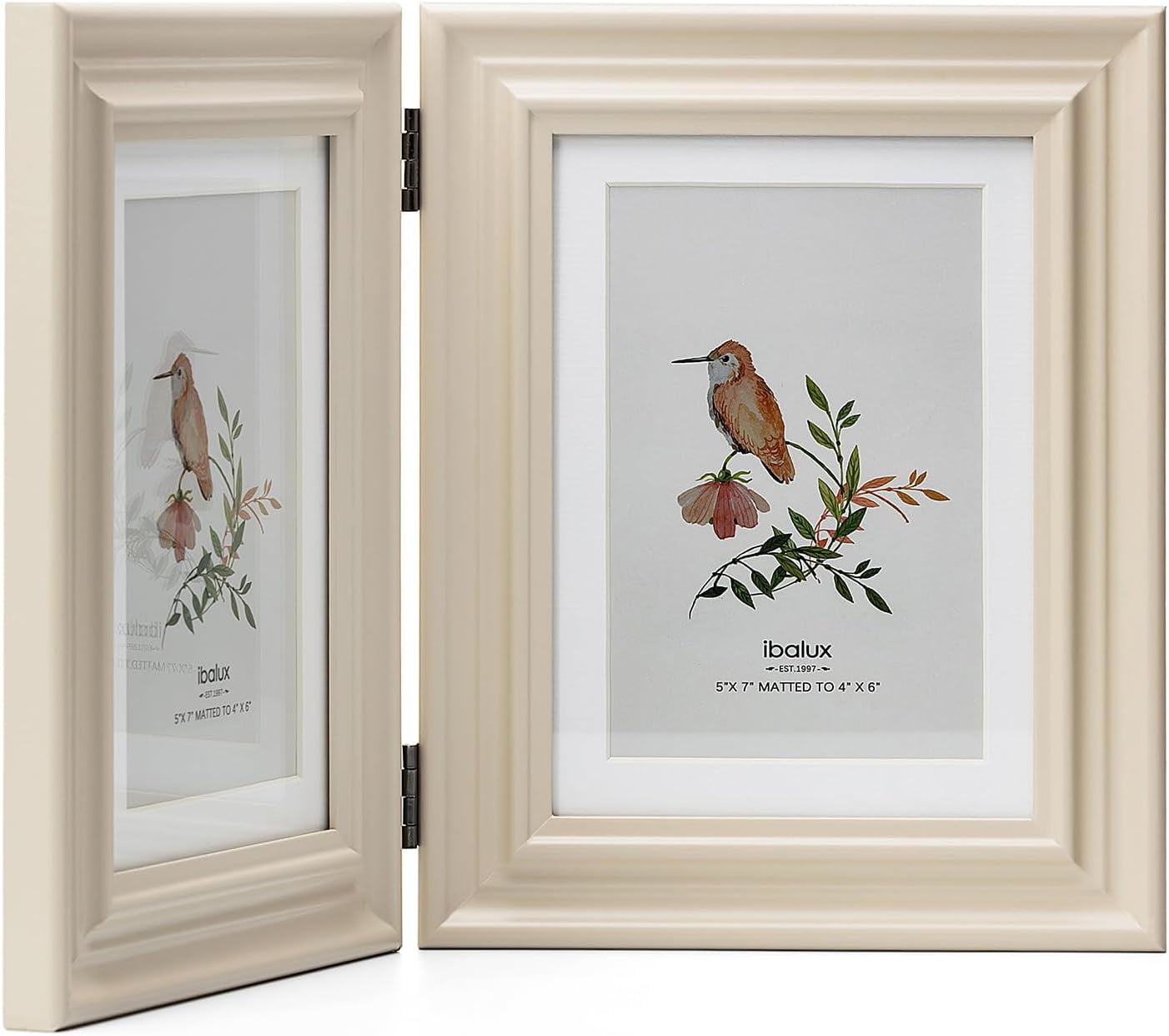 sasyxdc 5x7 Double Hinged Picture Frame Arched Photo Frame Engineered ...
