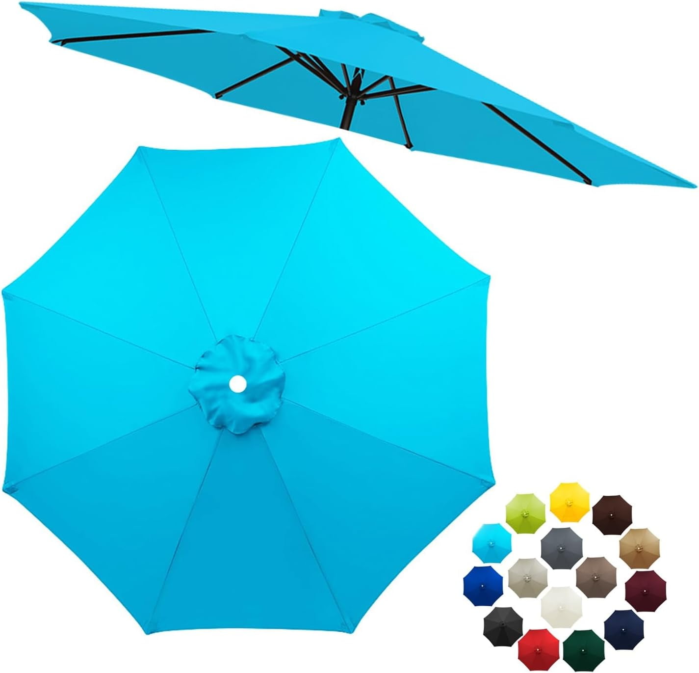 sasyxdc 6.5ft 7.5ft 9ft 10ft Top Canopy QWVGYUOP Cloth 6 Ribs 8 Ribs ...