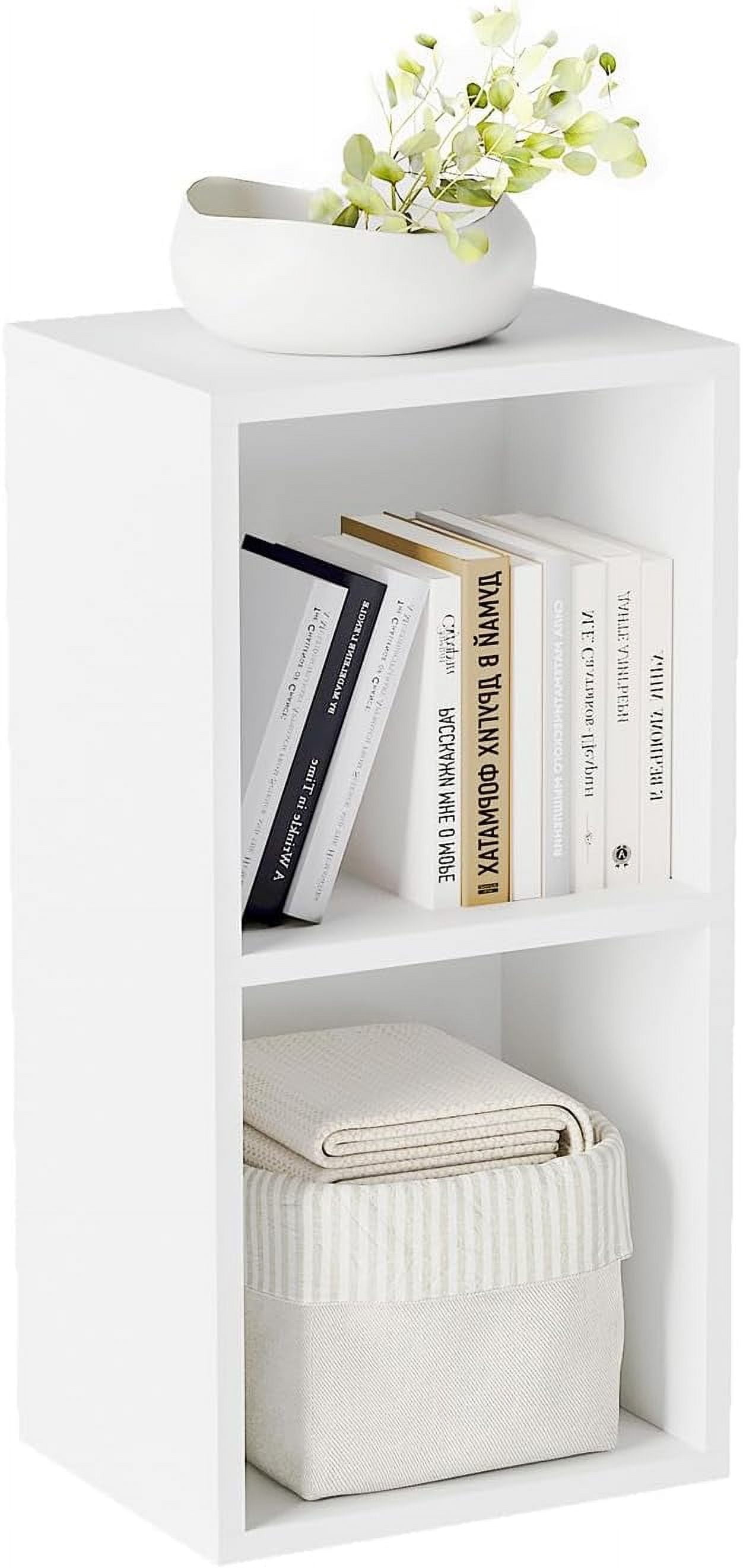 sasyxdc 6 Cube Narrow Book Shelf 3-Tier 2 Pack Bookcase Storage ...