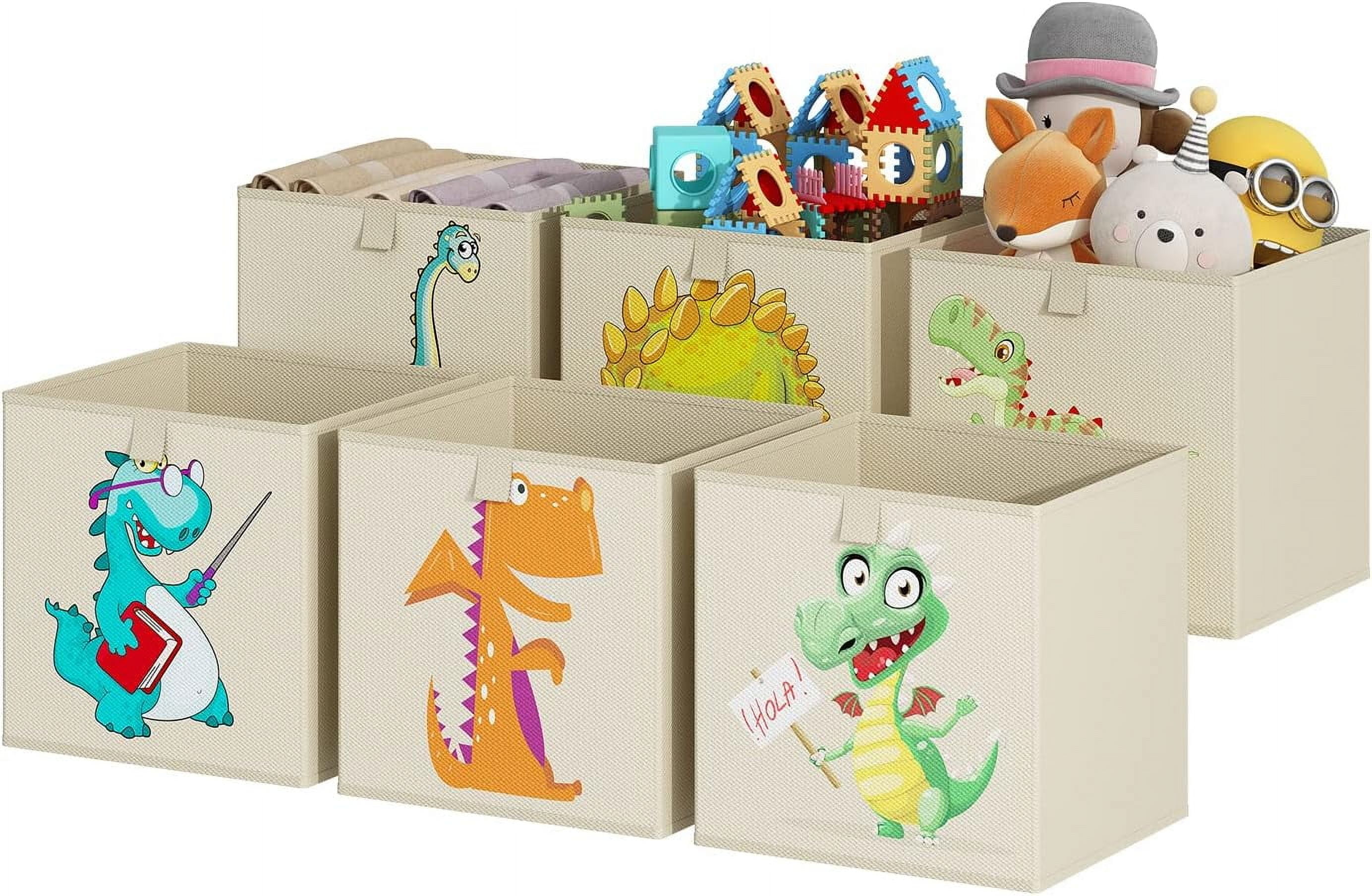 sasyxdc 6 Pack Fabric Storage Cubes with Handle Foldable 11 Inch Cube ...