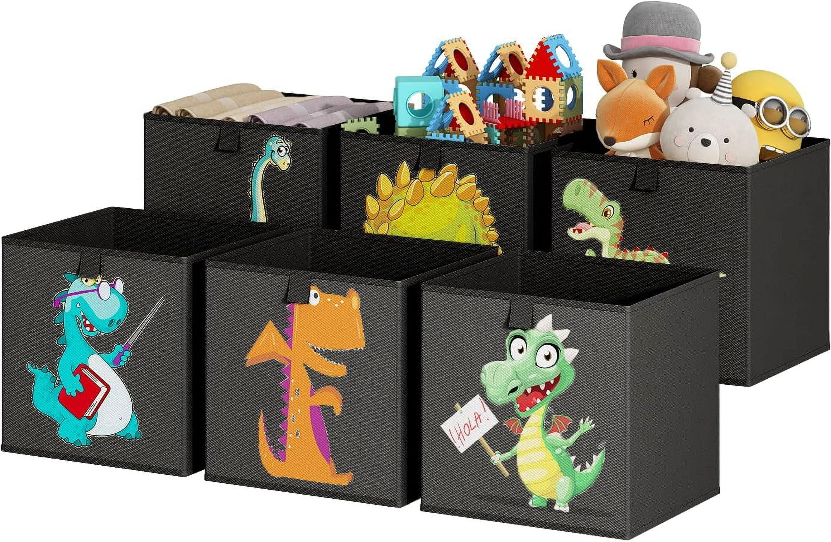 sasyxdc 6 Pack Fabric Storage Cubes with Handle Foldable 11 Inch Cube ...