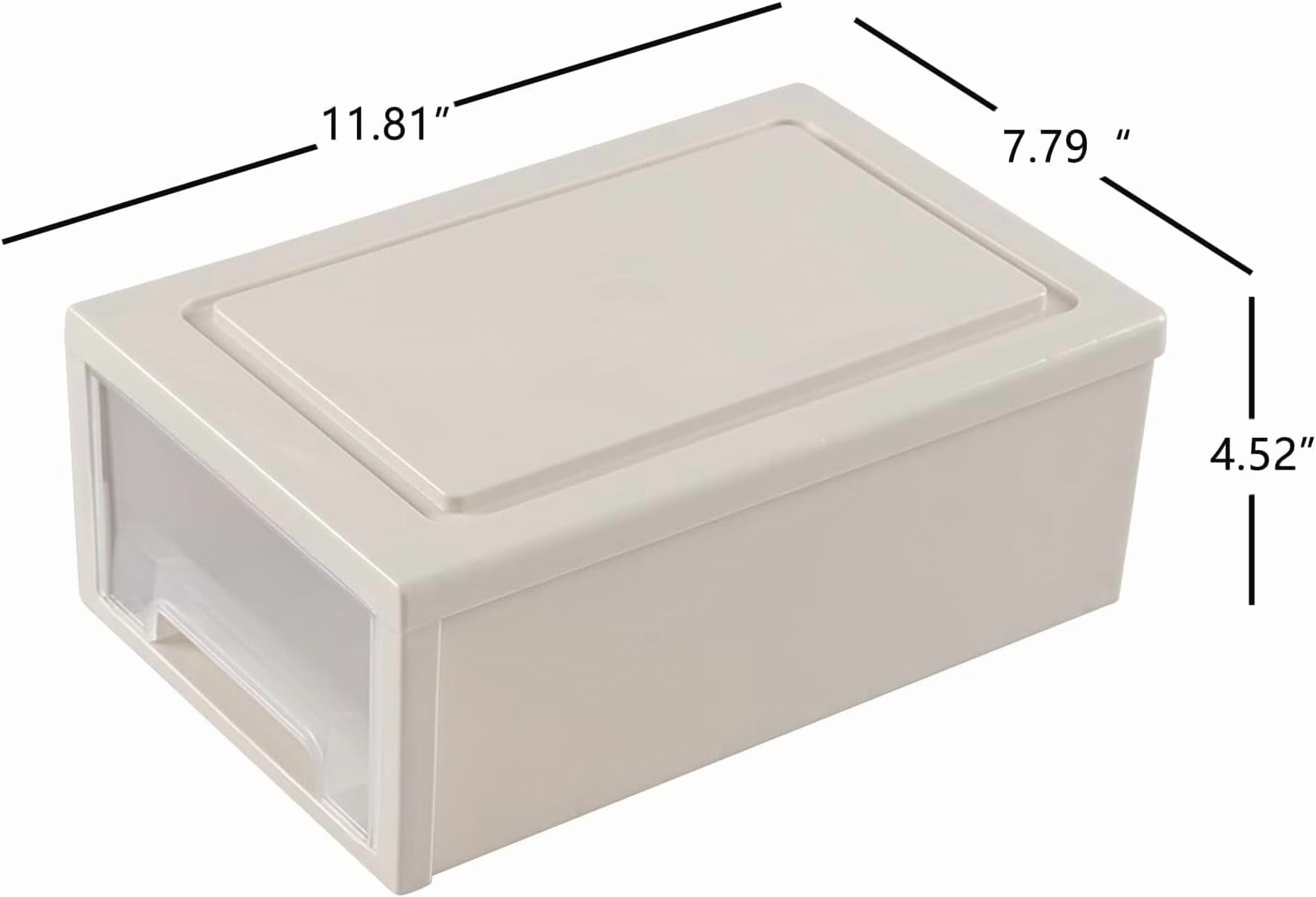 sasyxdc 6 Quart Stacking Plastic Storage Drawers Drawer Unit Plastic 3 ...