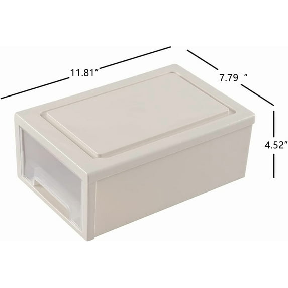sasyxdc 6 Quart Stacking Plastic Storage Drawers Drawer Unit Plastic 3 ...