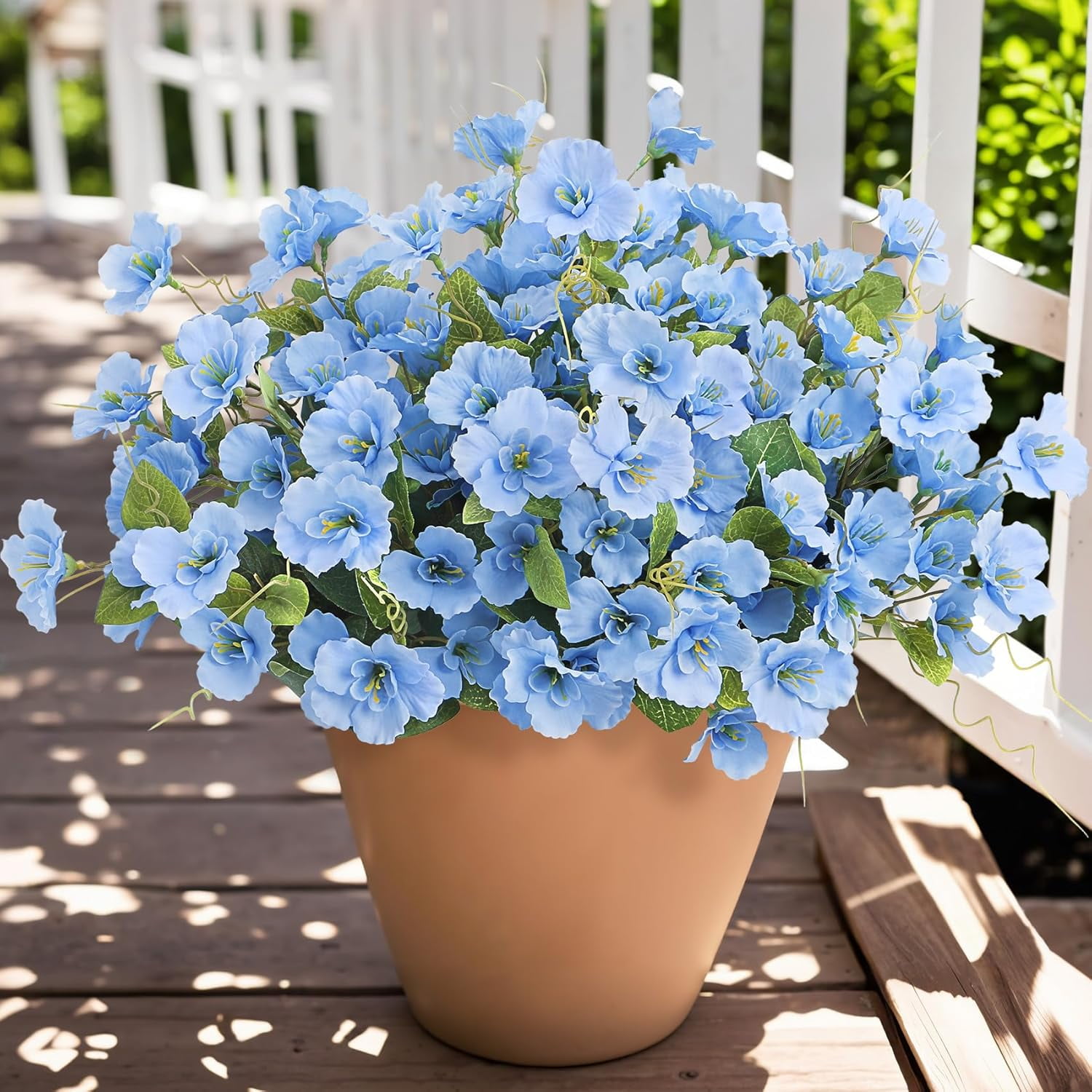 sasyxdc 8 Bundles Artificial Hibiscus Flowers for Outdoors Decoration ...