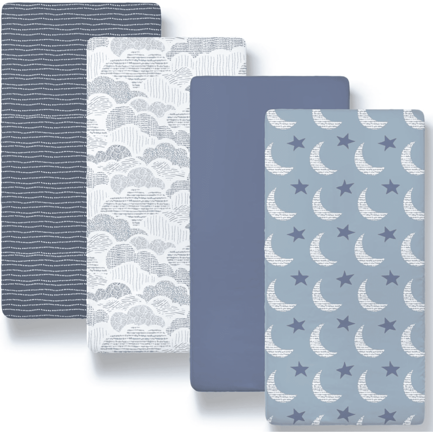 sasyxdc Baby Bassinet Sheets 4-Pack for Girl or Boy - Soft Oval ...