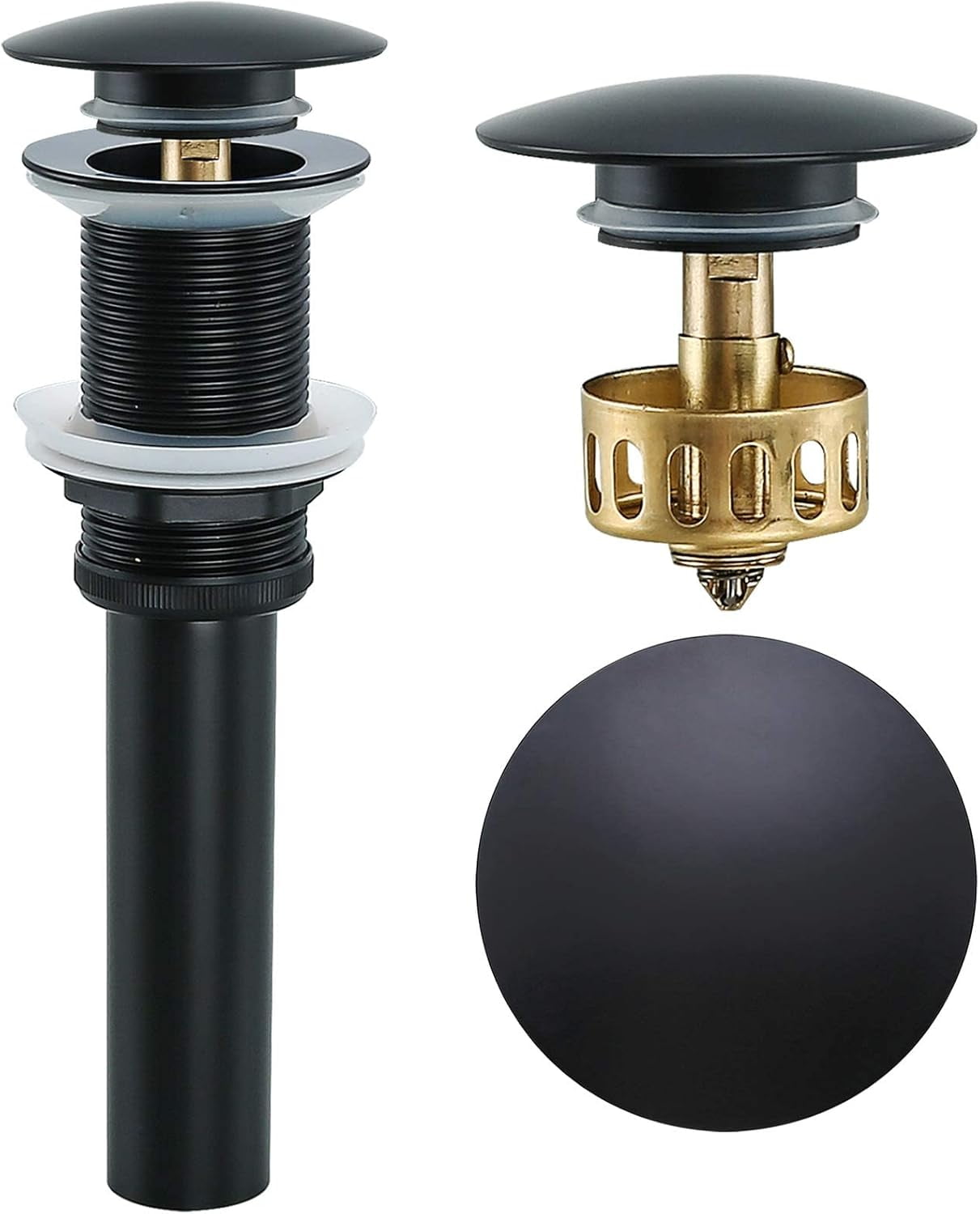 sasyxdc Bathroom Sink Drain Without Overflow Vessel Sink Drain Assembly ...