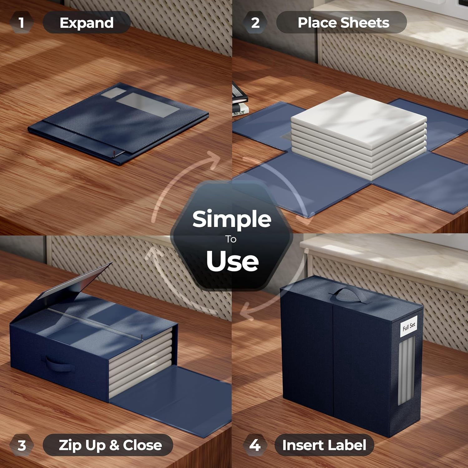 sasyxdc Bed Sheet Organizers & Storage 10 Pack for King Queen & Large ...