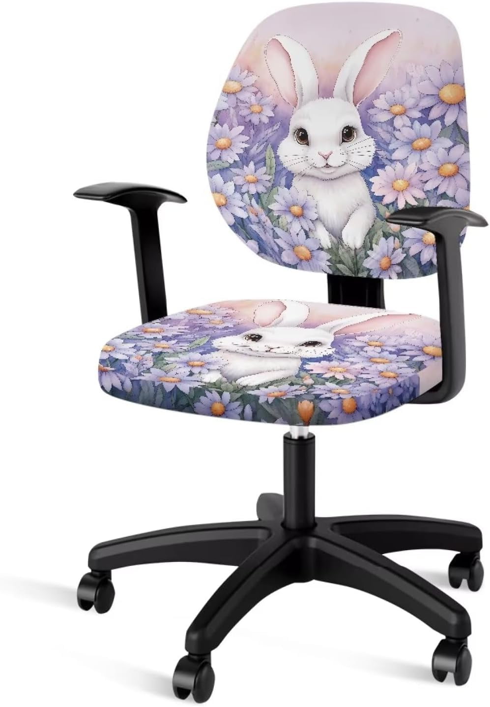 sasyxdc Boho Floral Butterfly Office Chair Cover Desk Chair Cover no ...